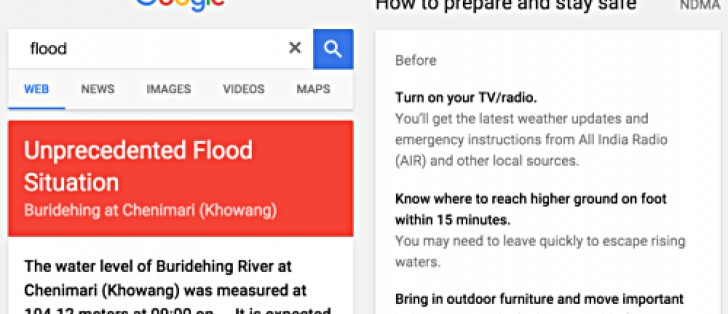 Google launches flood alerts feature in India - GSMArena blog