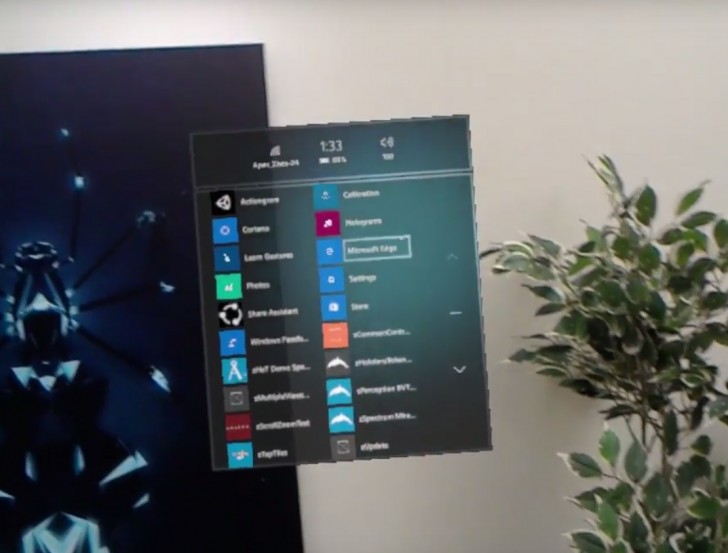 Quick demo video reveals HoloLens Start Menu and navigation - GSMArena blog