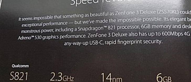 After SD823-powered ZenFone 3 Deluxe rumors, new leak reveals SD821 ...