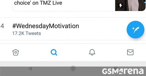 Twitter app UI with bottom navigation bar being tested - GSMArena.com news