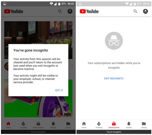 YouTube Is Testing An Incognito Mode In Its App GSMArena News