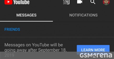 Google to discontinue YouTube messaging on September 18 - GSMArena.com news