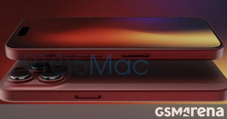 Here's the iPhone 15 Pro in its hero dark red color - GSMArena.com news