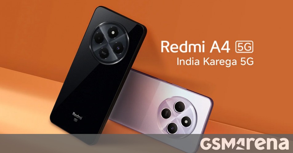 Redmi A4 5G goes official, starting at INR 8,499 - GSMArena.com news