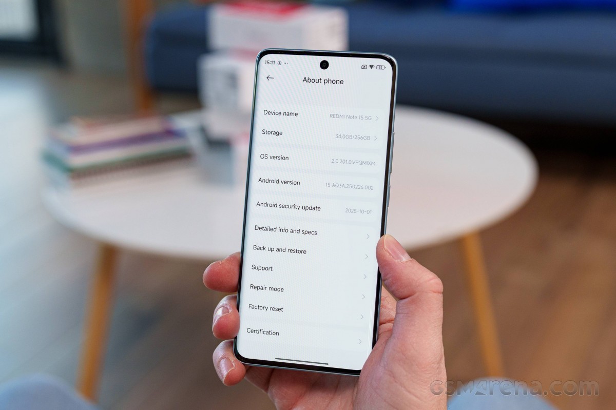Xiaomi Redmi Note 15 5G review: Software and performance